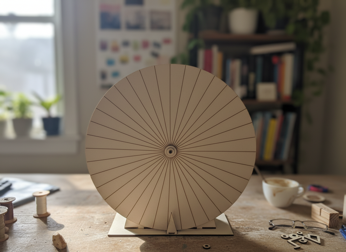 Laser Cut Wooden Spinning Wheel - Free Files - Atomm