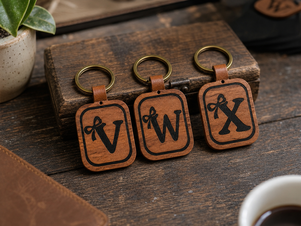 Aesthetic Coquette Bow Alphabet V W X Keychain SVG Laser Cut Designs ...