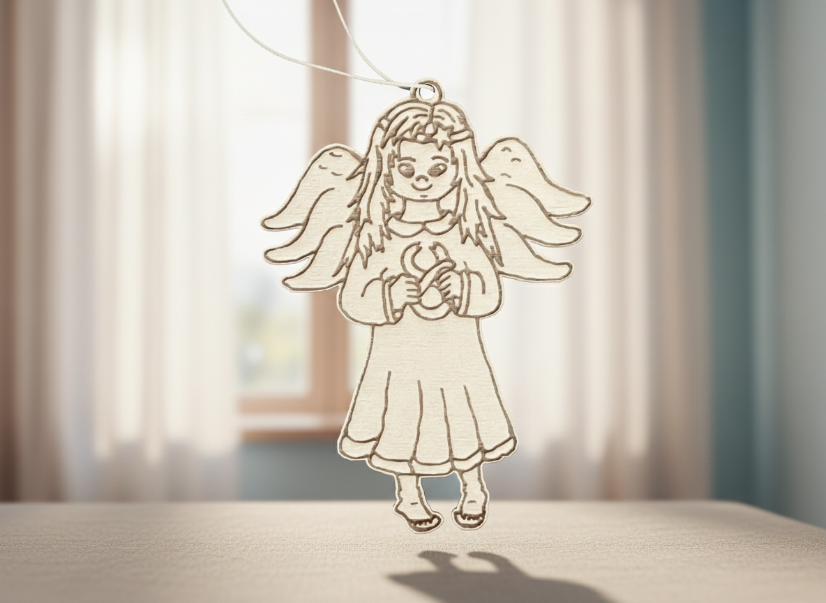 Laser cut and engrave | Laser Cut Wooden Angel Ornament Christmas ...