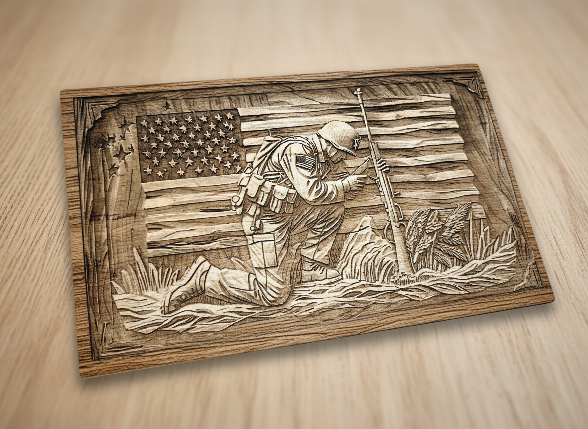 Respectful Soldier Laser Engraving | Ready to Use Files - Atomm