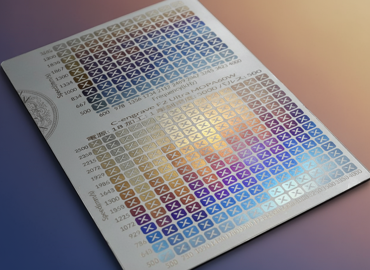 1mm pure titanium color engraving sample | Free Files - Atomm