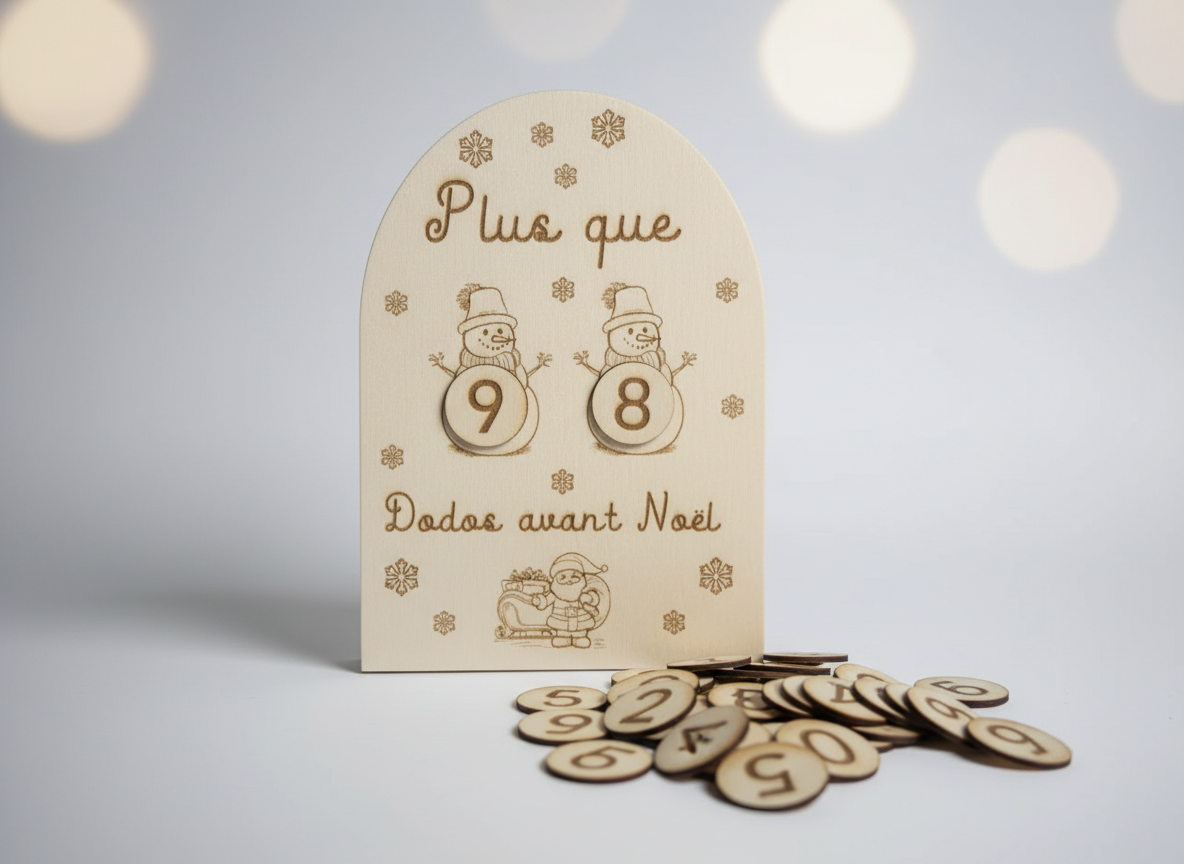 Laser cut and engrave | Décompte de noël | Free Files - Atomm