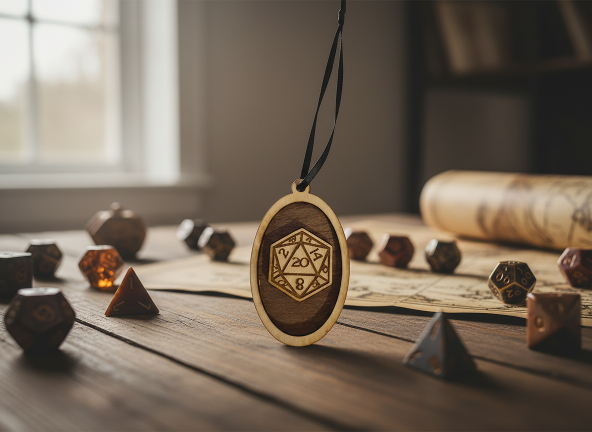 Laser cut and engrave | Dnd D20 Dice Ornament | Free Files - Atomm
