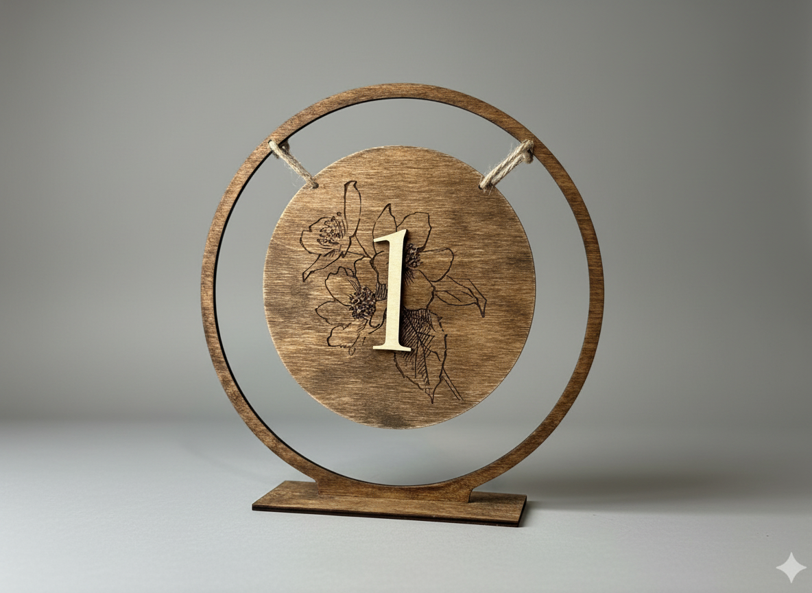 Hanging Table Number Sign
