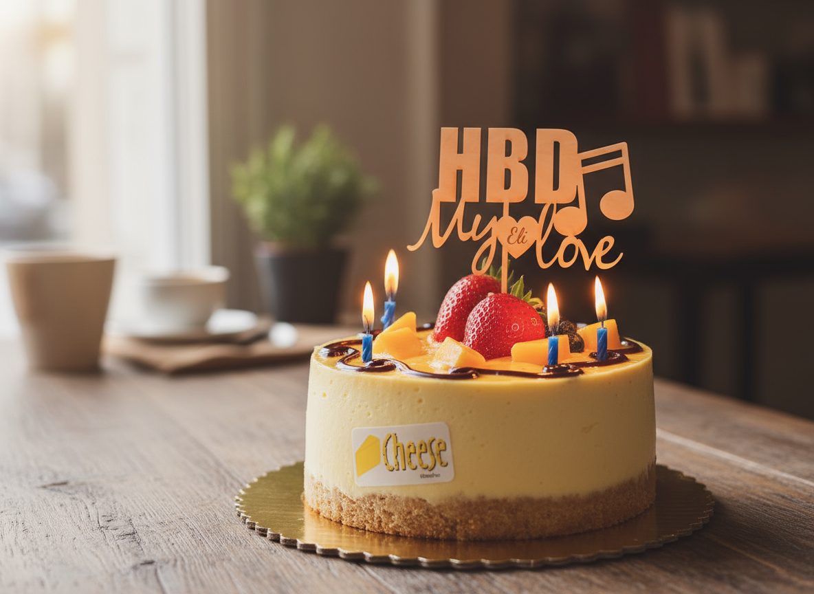 Laser Cut Custom Birthday Cake Topper HBD My Love Music Note | Free ...