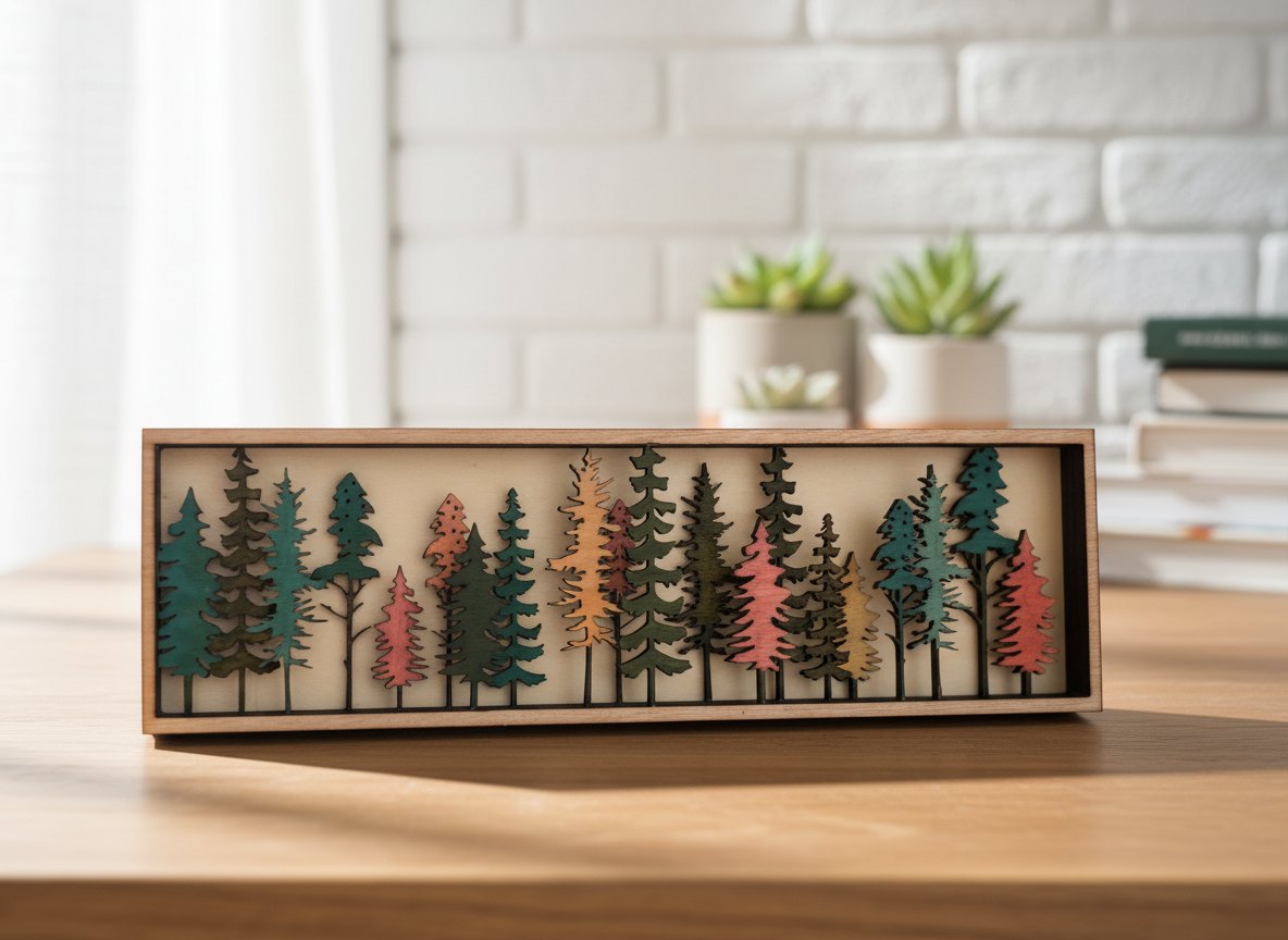3D FOREST LAYERED WALL ART | Free Files - Atomm