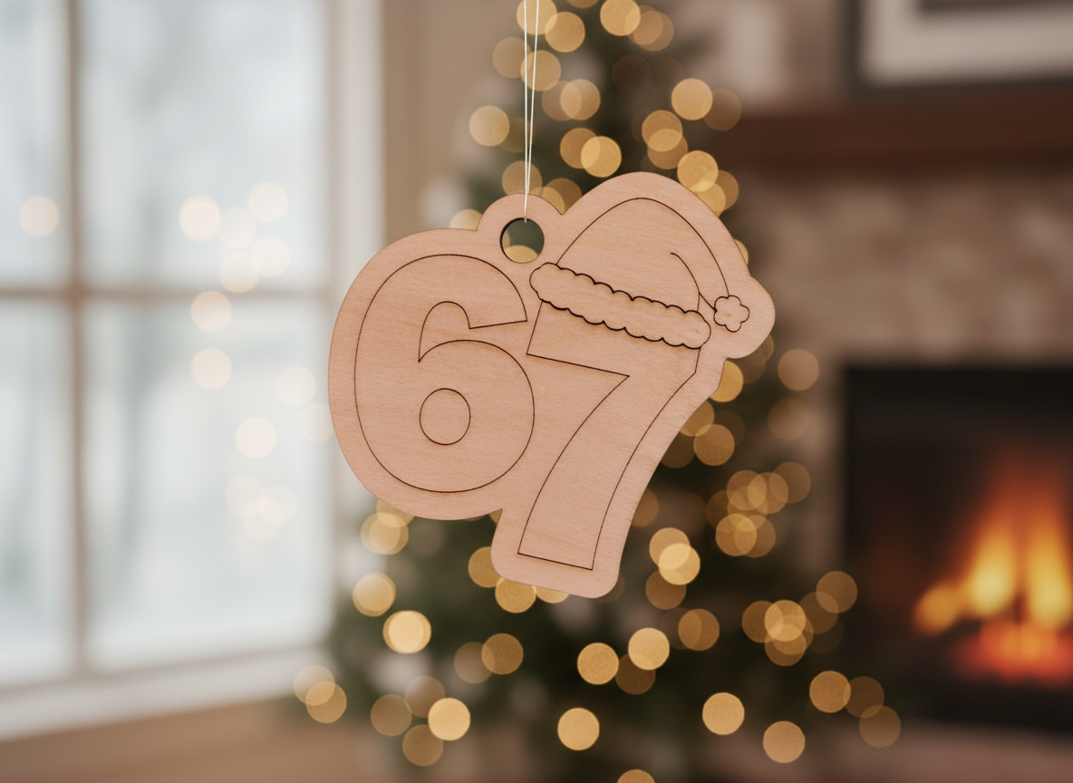 Laser cut and engrave | Laser Cut Wooden Christmas Tree Ornament Number ...