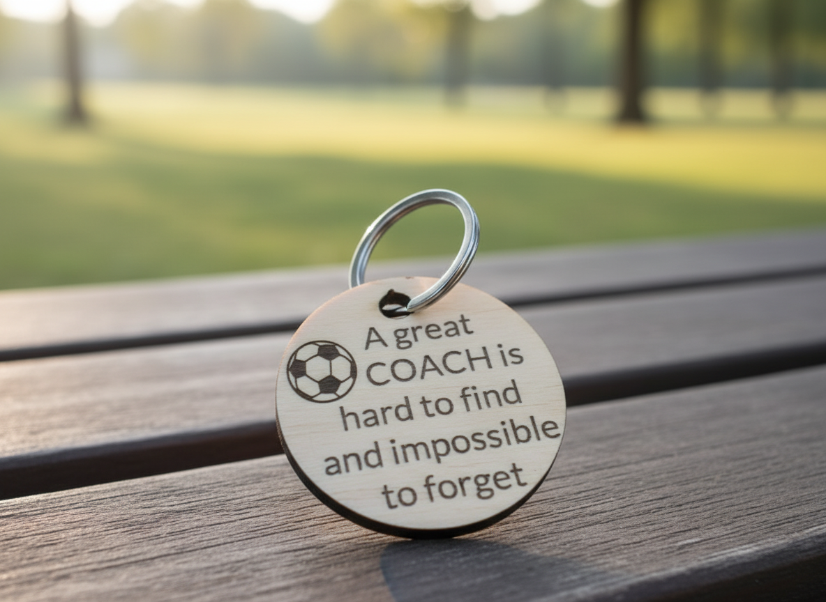 Laser cut and engrave | soccer coach key chain | Free Files - Atomm