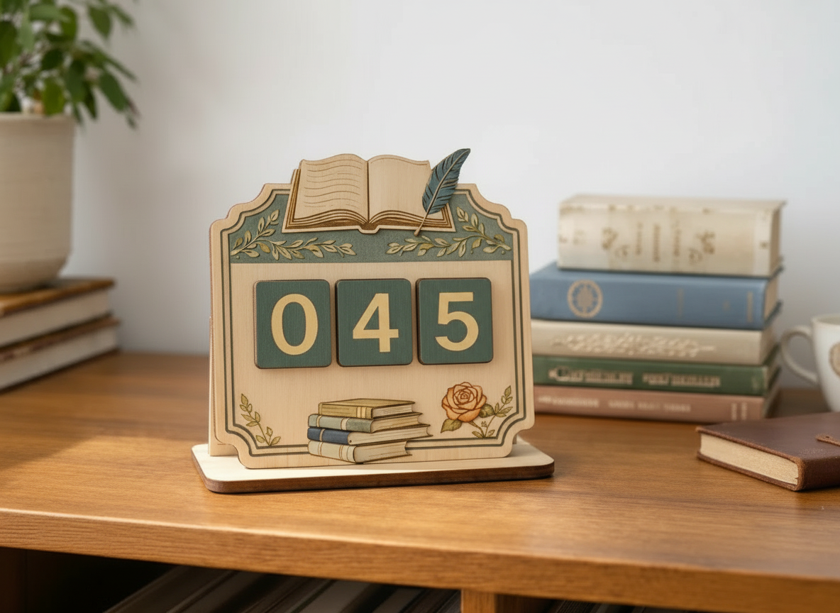 Interchangeable Reading Tracker SVG | Books Read Countdown Board ...