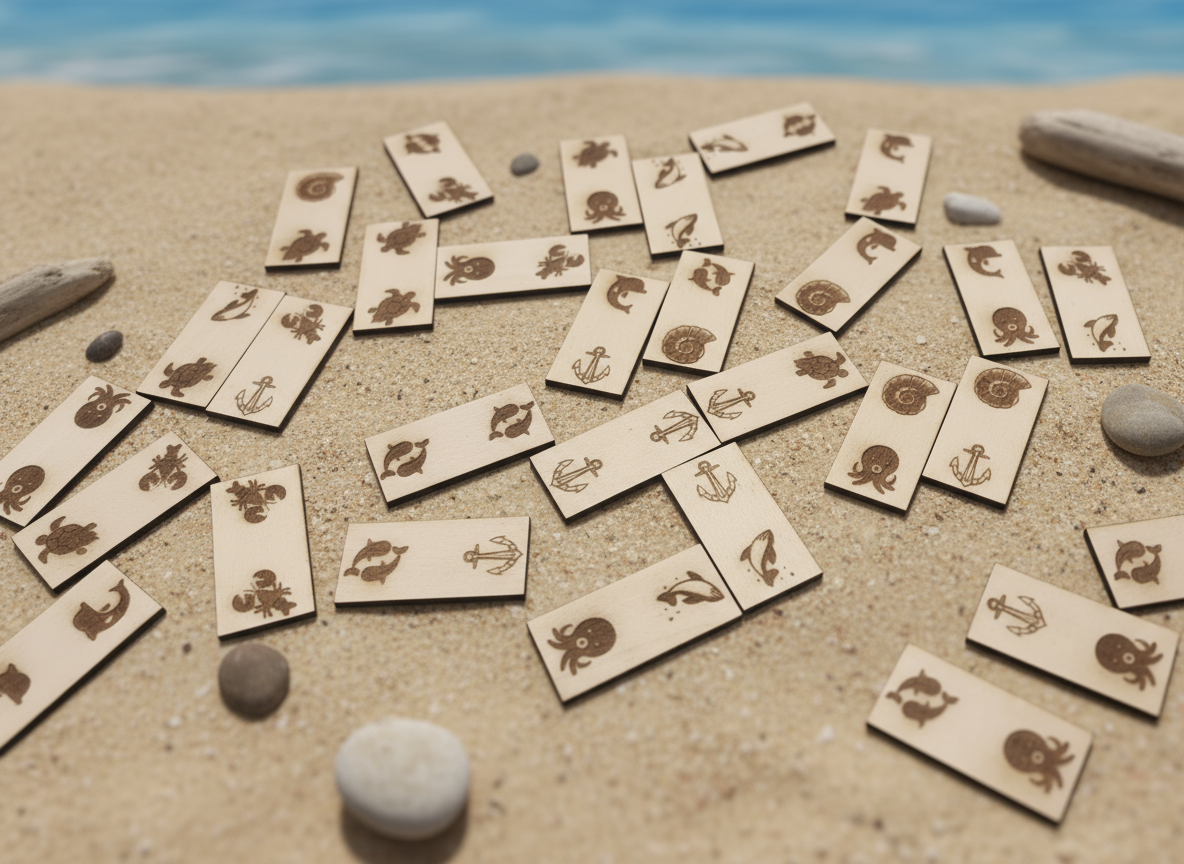Laser Cut Wooden Ocean Animal Domino Game Pieces | Free Files - Atomm