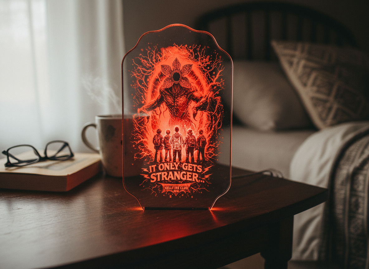 Red Illuminated Stranger Things Inspired LED Wall Art Sign | Free Files ...