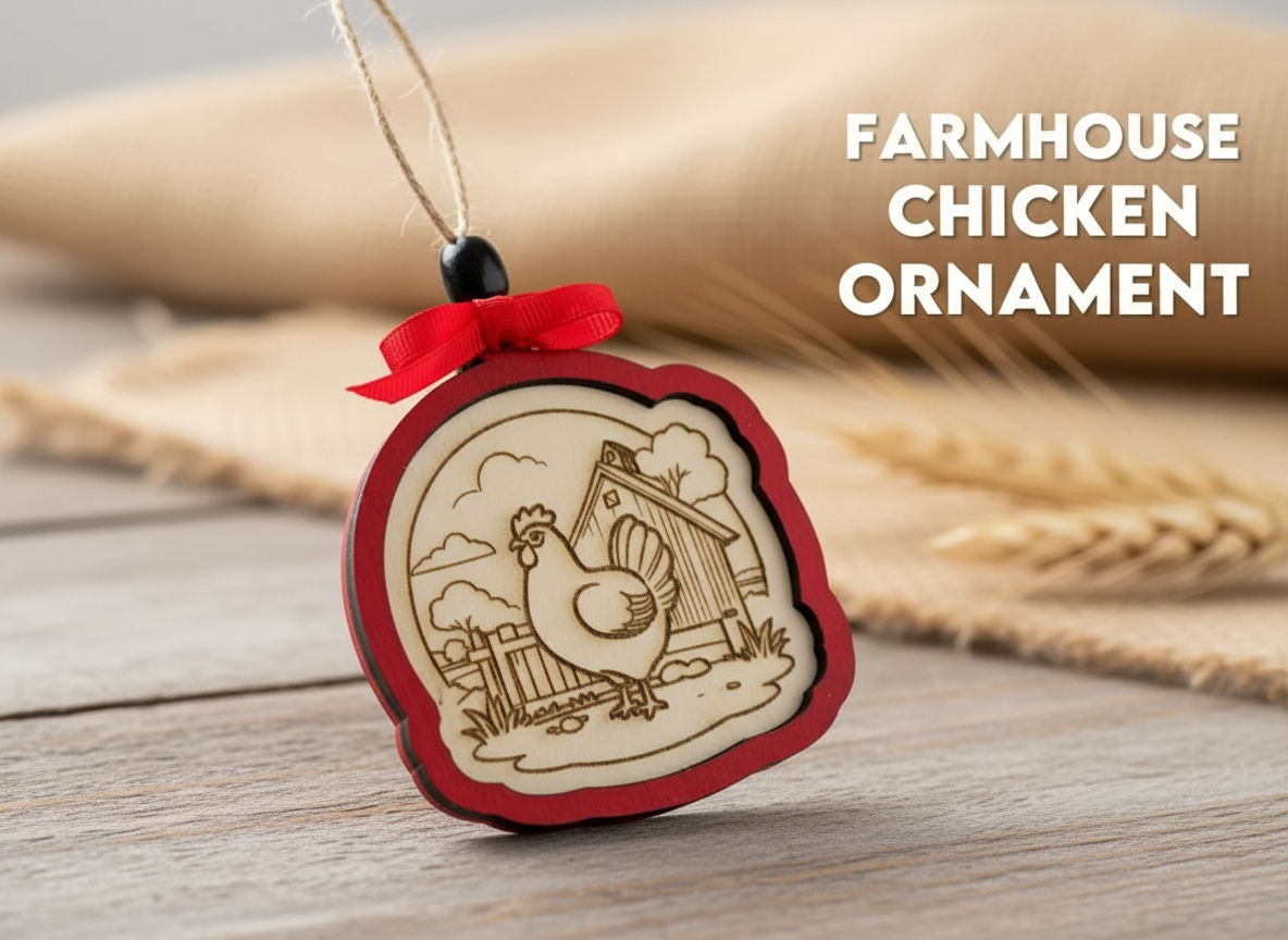 Farmhouse Chicken Ornament | Free Files - Atomm