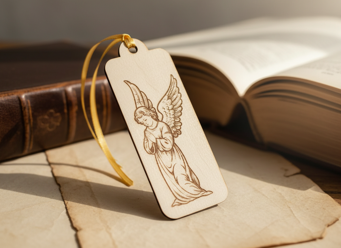 Engraved Paying Angel Bookmark with Ribbon | Free Files - Atomm