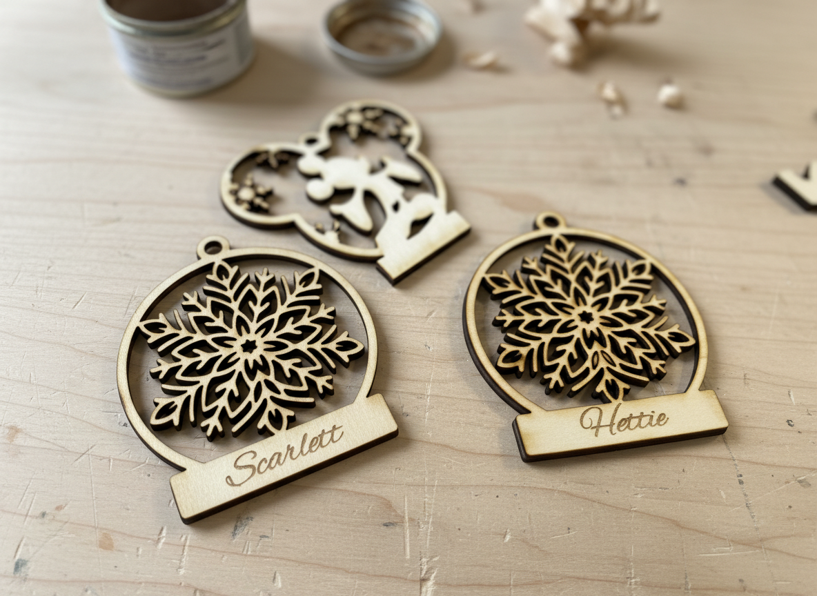 Laser cut and engrave | Personalized Laser Cut Wooden Christmas ...