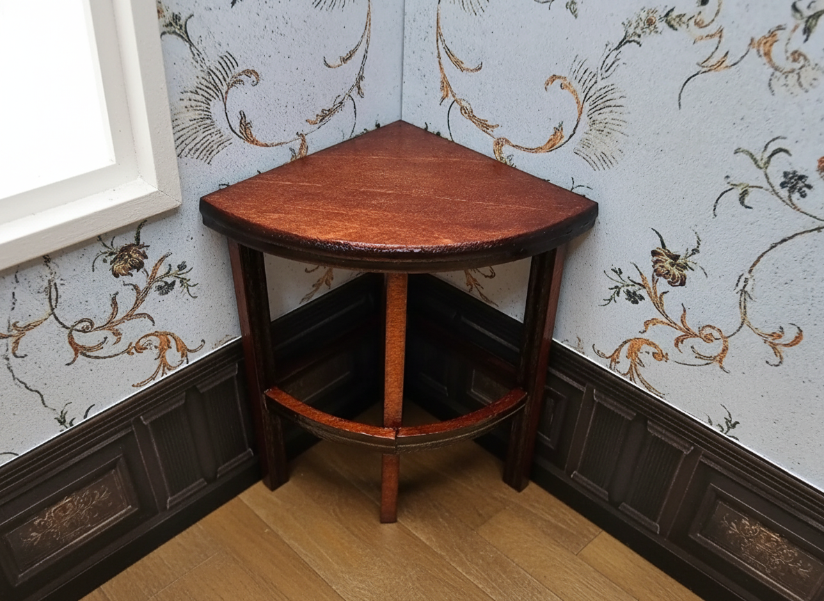 Miniatur Ecktisch 1:12 / Miniature Corner Table for Dollshouse | Free ...