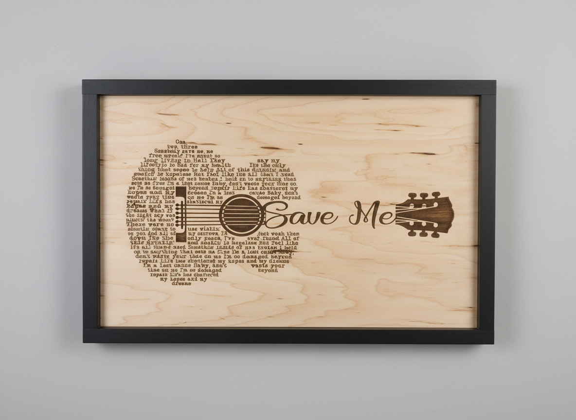 Song Lyrics laid out in Guitar shape | Free Files - Atomm