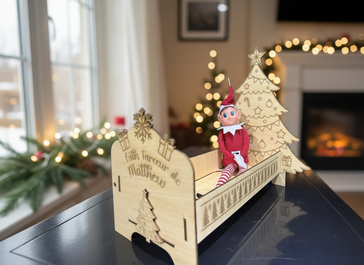 Laser Cut Elf Bed “Christmas Tree”| Cute Christmas Elf Bed ...