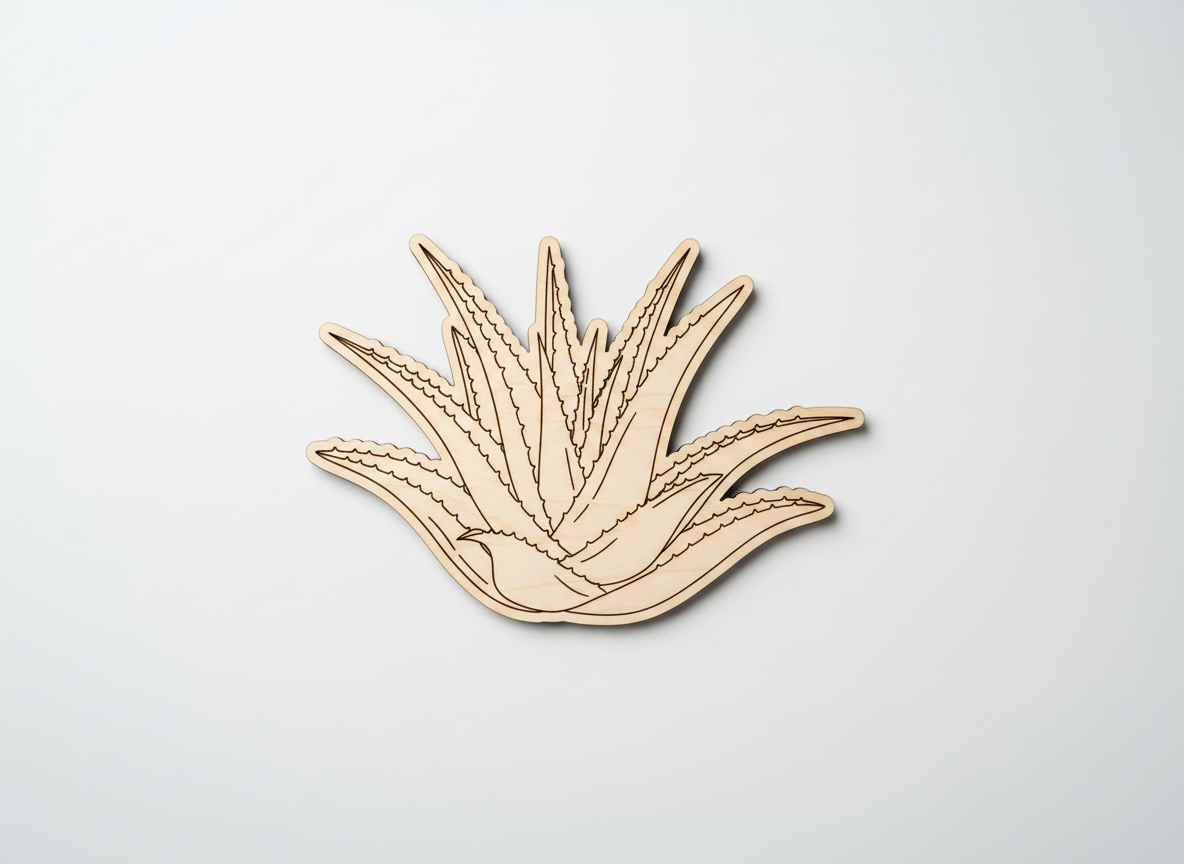 Aloe Vera Wooden Cutout SVG | Laser Cut File | Kids Craft Coloring ...