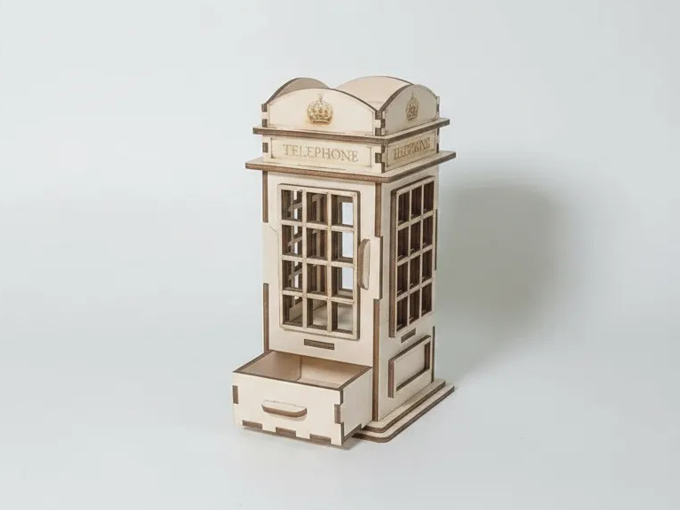 London Phone Booth Pencil Holder 3mm SVG | 3D Layered Cut File | Cricut ...