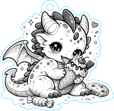 Kawaii Baby Dragon Keychain – Sweet Tooth Fantasy Dragon Charm | Free ...