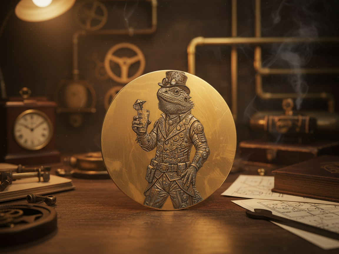 Steampunk lizard Coaster | Free Files - Atomm