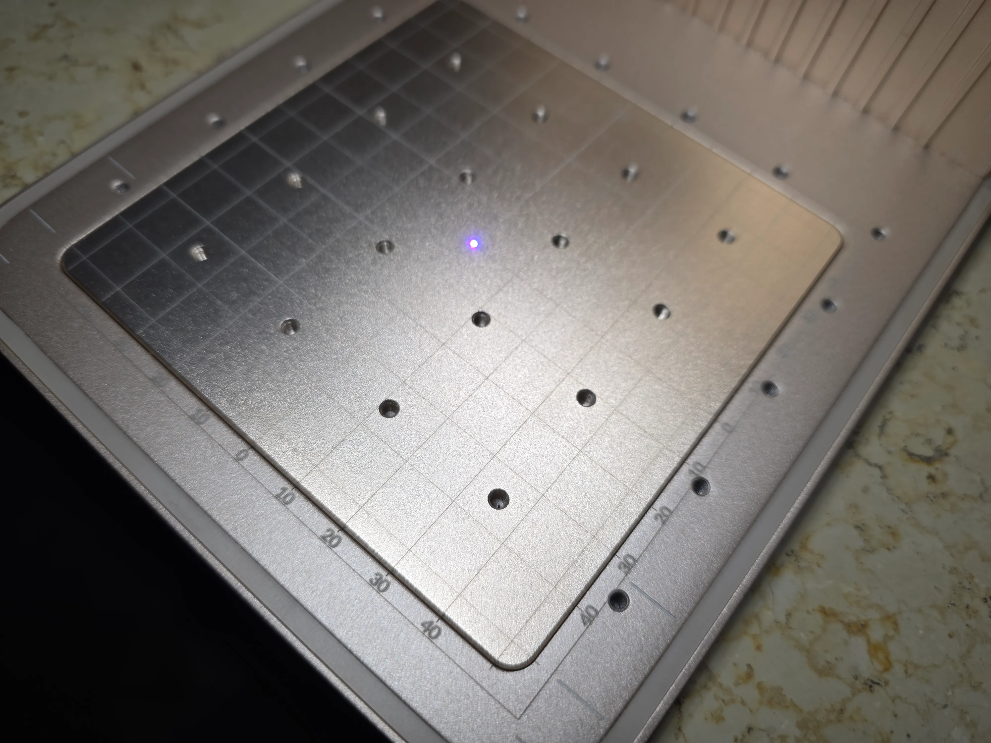 Laser Engraved calibration Grid with 10mm measurement markings | Free ...