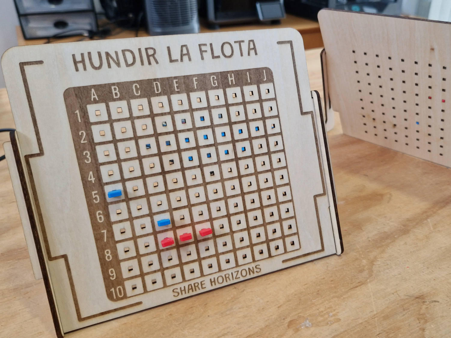 Laser Cut Wooden Battleship Game Board Hundir La Flota | Free Files - Atomm