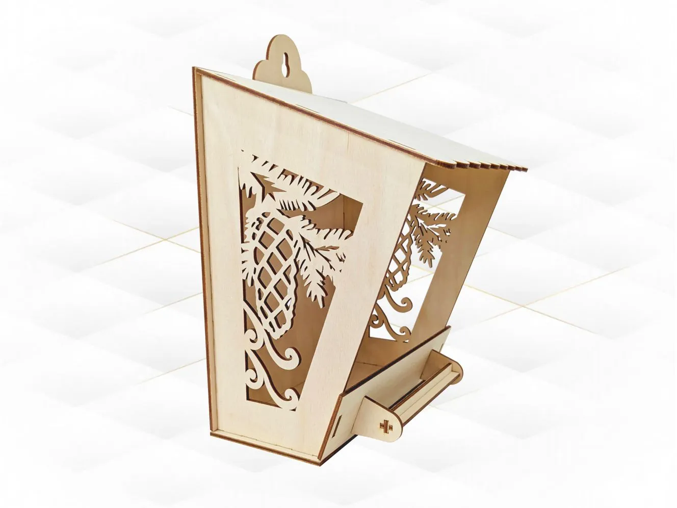 Gift Birds Feeder Laser Cut Template, Garden House Laser Cutting Design ...