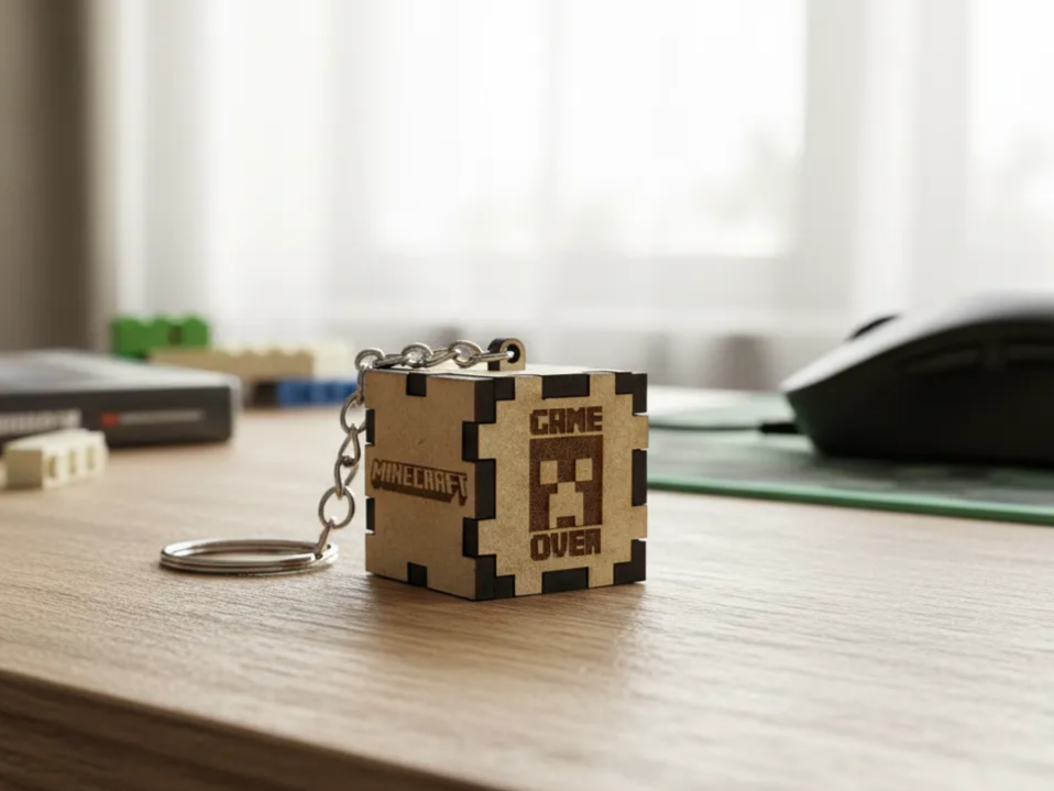 Llavero de cubo con diseño de creeper inspirado en videojuego | Free ...