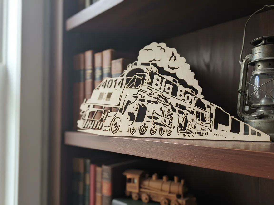 Big Boy 4014 Steam Locomotive Silhouette Shelf Decor wall decor | Free ...