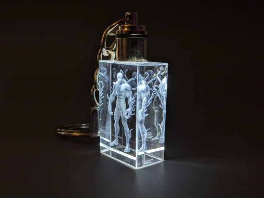Venom 3D Inner Engraved crystal keychain | Free Files - Atomm