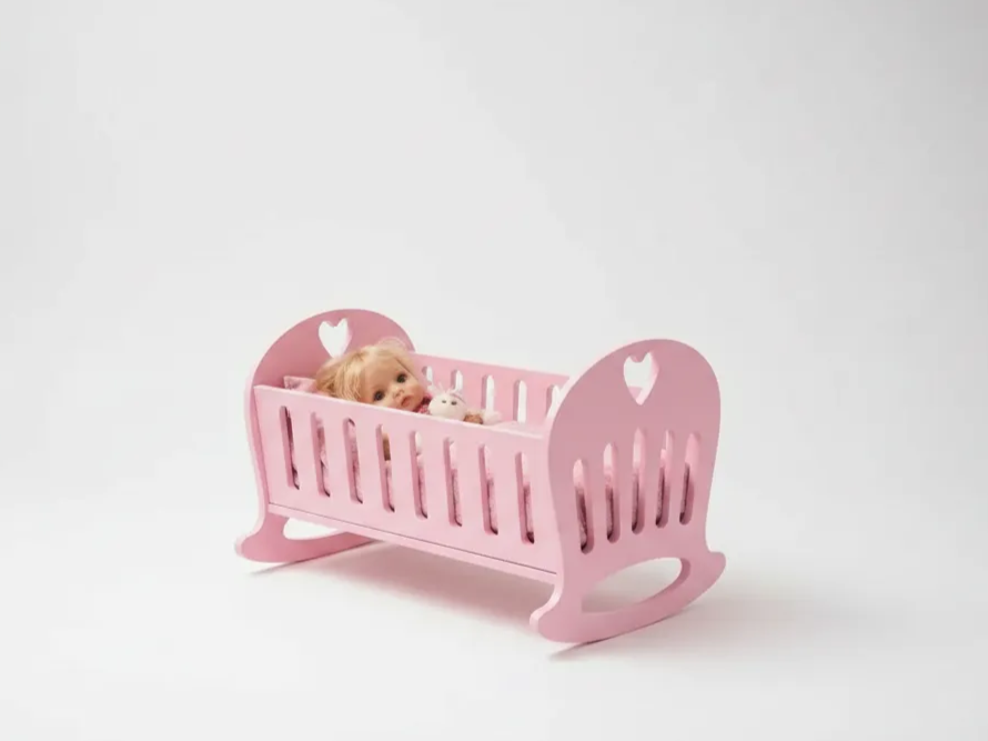 Laser Cut Doll Crib SVG | Wooden Doll Bed Template | CNC Laser Cut File ...