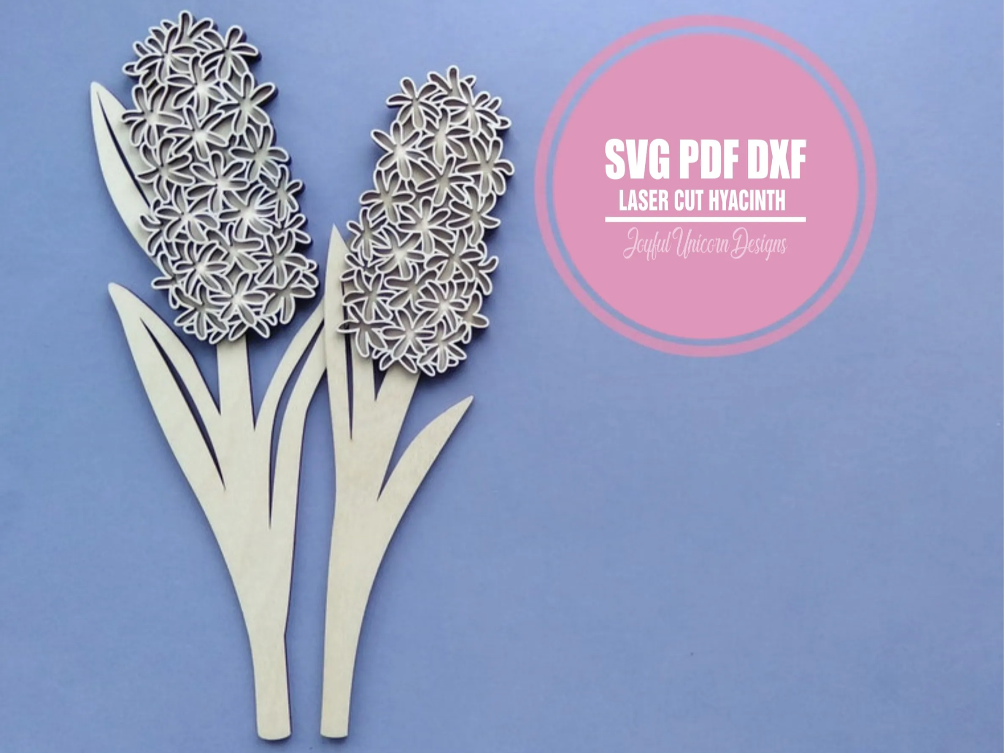 Laser cut and engrave | Hyacinth Flower SVG, December Birth Month ...
