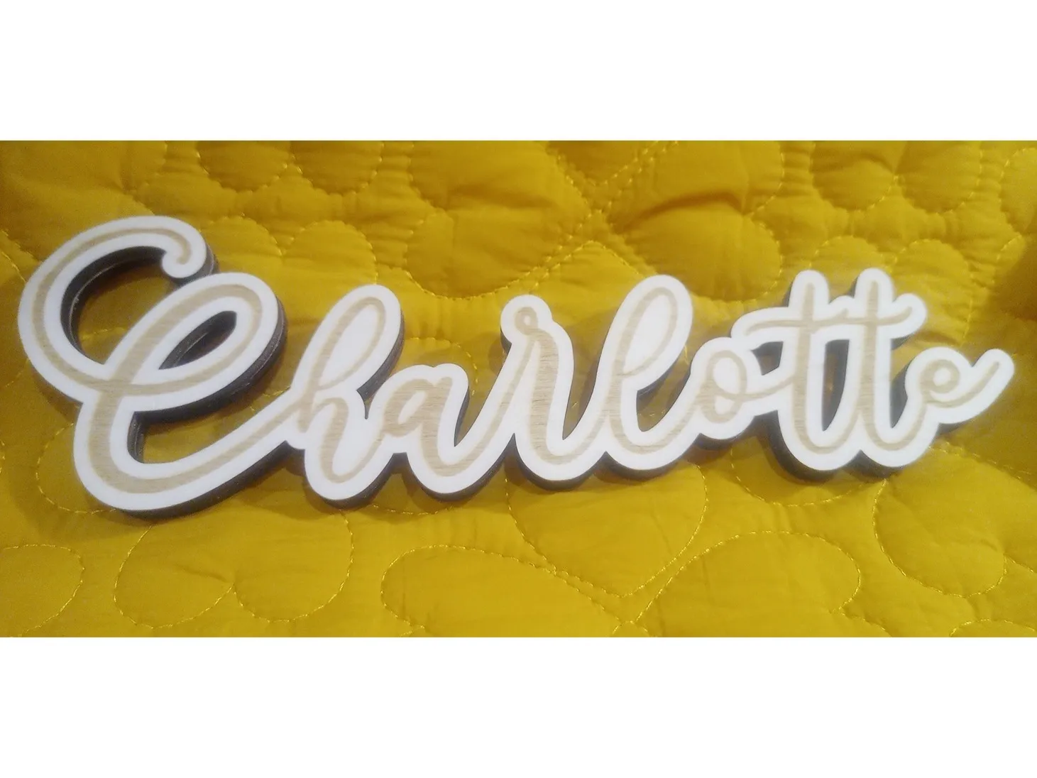 Personalized Laser Cut Wooden Name Sign Charlotte | Free Files - Atomm