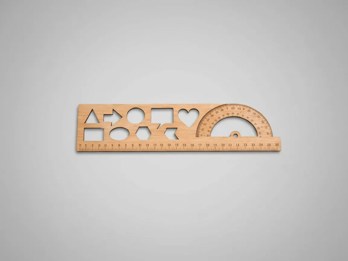 Kids Ruler Stencil SVG | Laser Cut Geometry Shape Template (Digital ...