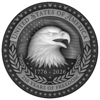 United States of America 250 Years of Freedom Commemorative Eagle Coin ...