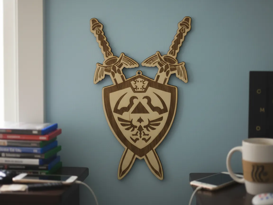 Shield and Swords Wall Decor | Free Files - Atomm