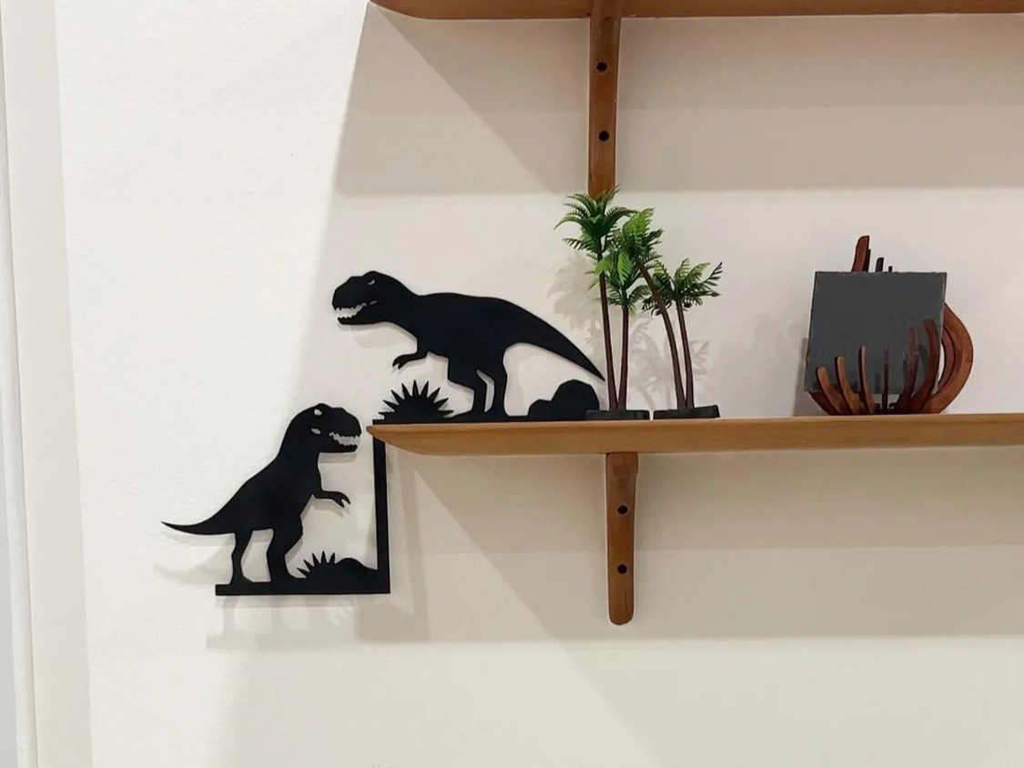 Laser Cut Dinosaur Wall Shelf Topper Decor | Free Files - Atomm