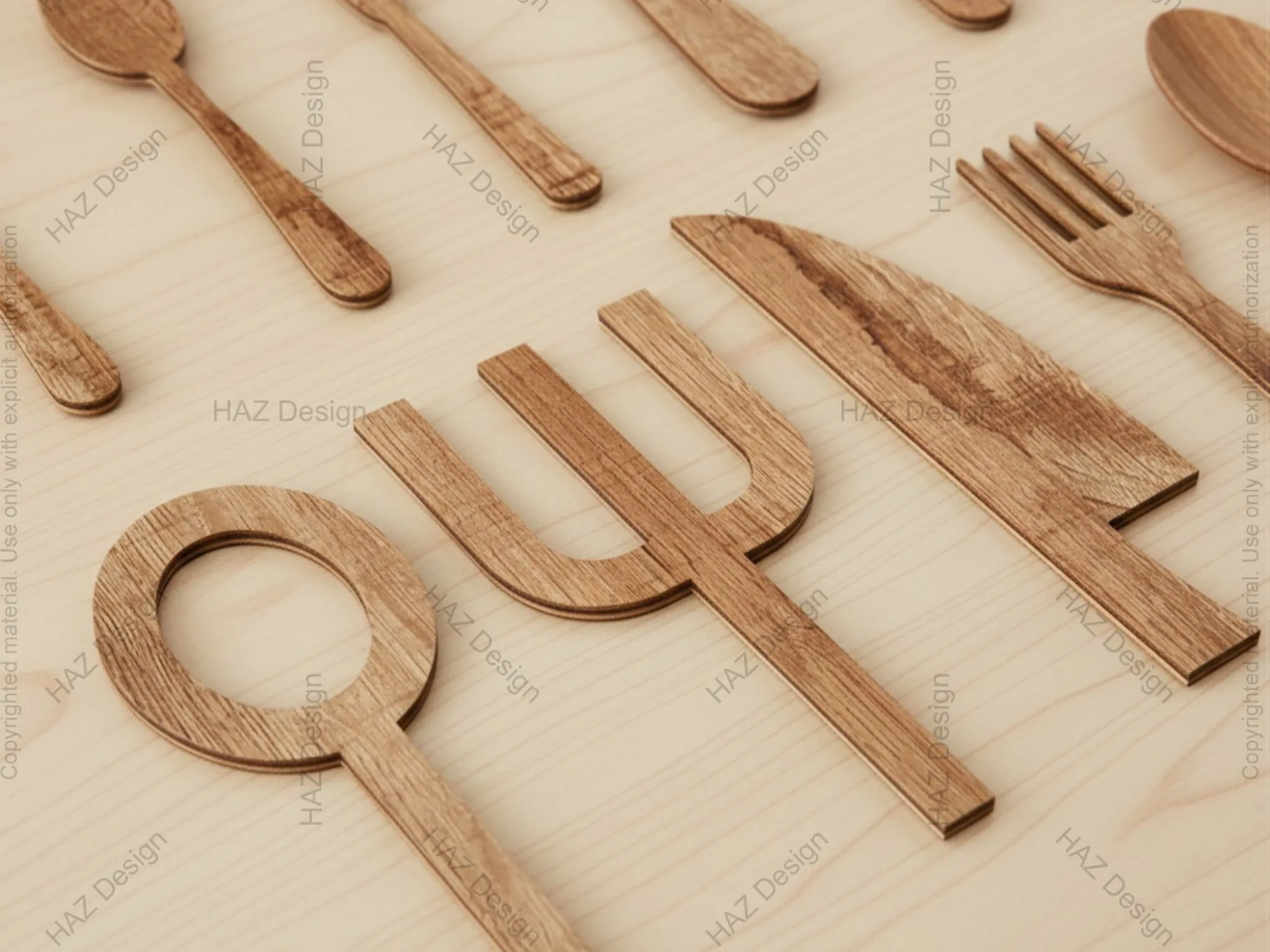Laser cut and engrave | Fork Spoon Knife Kitchen Tools / Kitchen ...