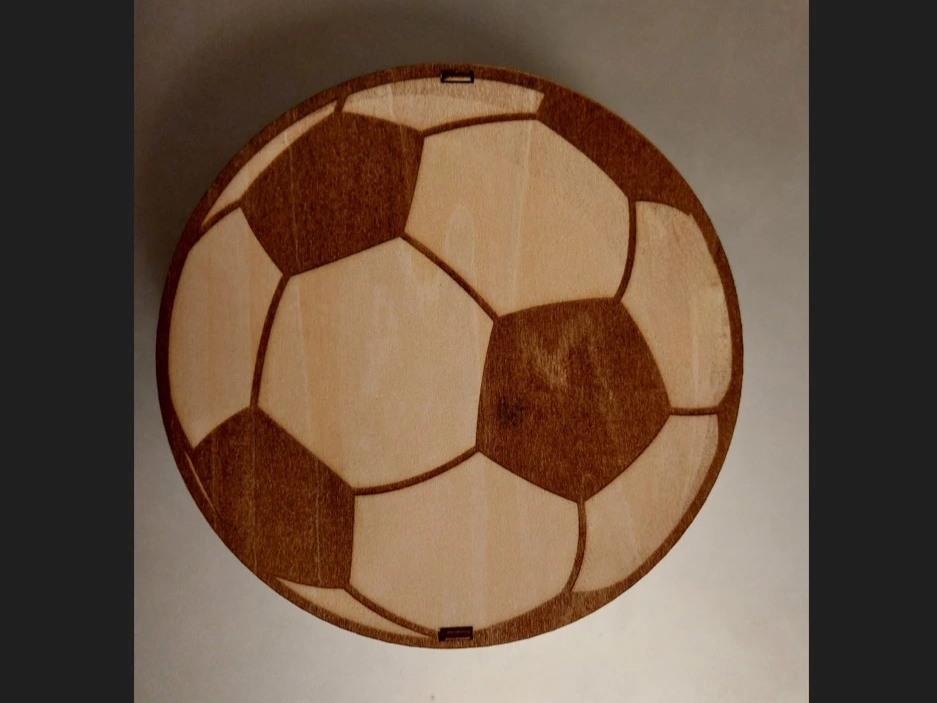 Laser cut and engrave | Laser Cut Wooden Soccer Ball Box | Ready to Use ...