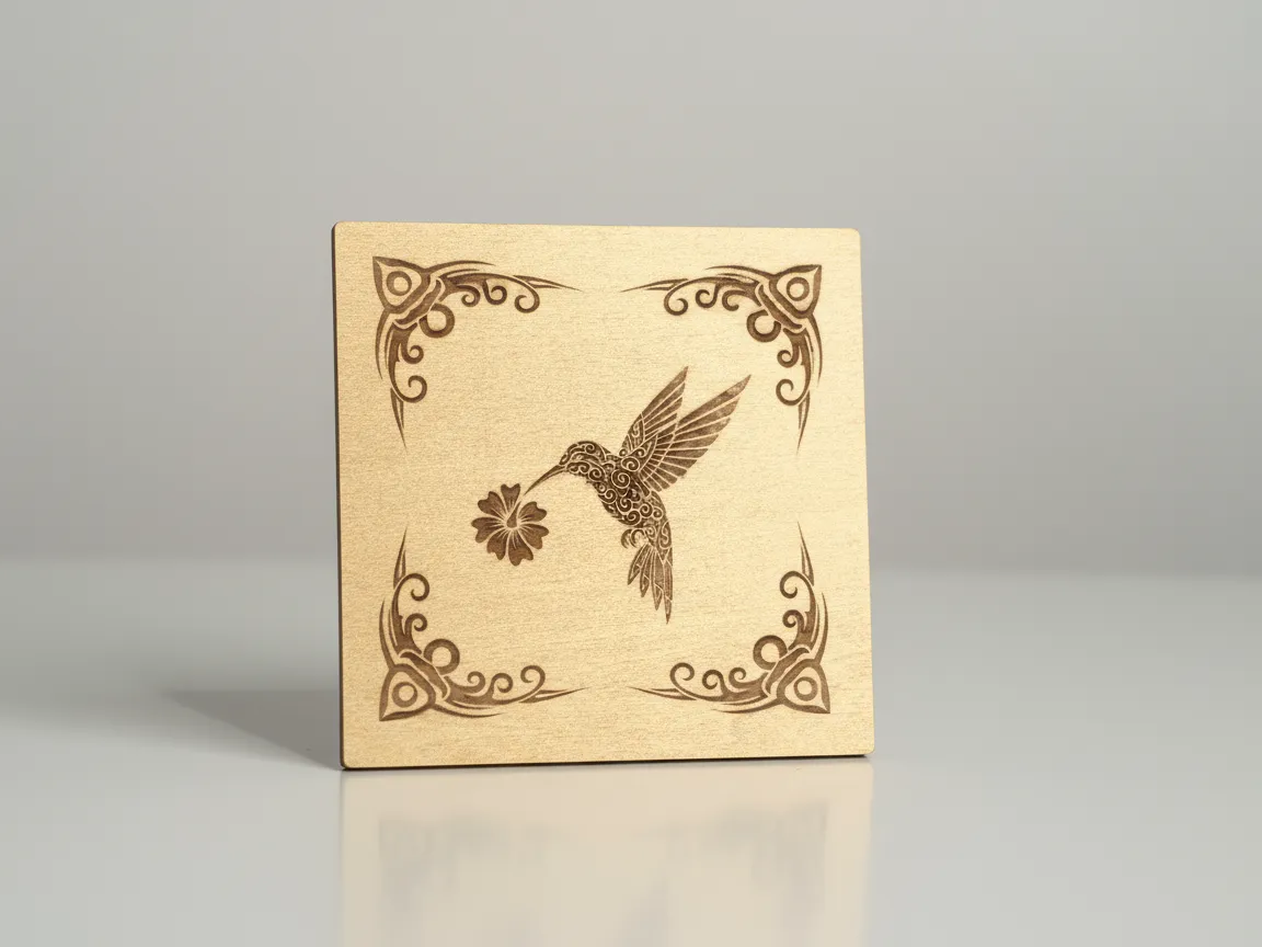 Four square Hummingbird Coaster | Free Files - Atomm