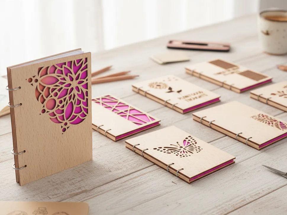 Notebooks Covers Laser Cut Bundle. Wooden Notebooks with Decorative ...