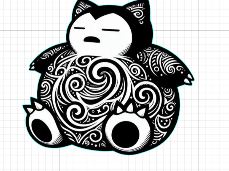 Intricate Laser Cut Snorlax Wall Art Decor POKEMON INSPIRED | Ready to ...