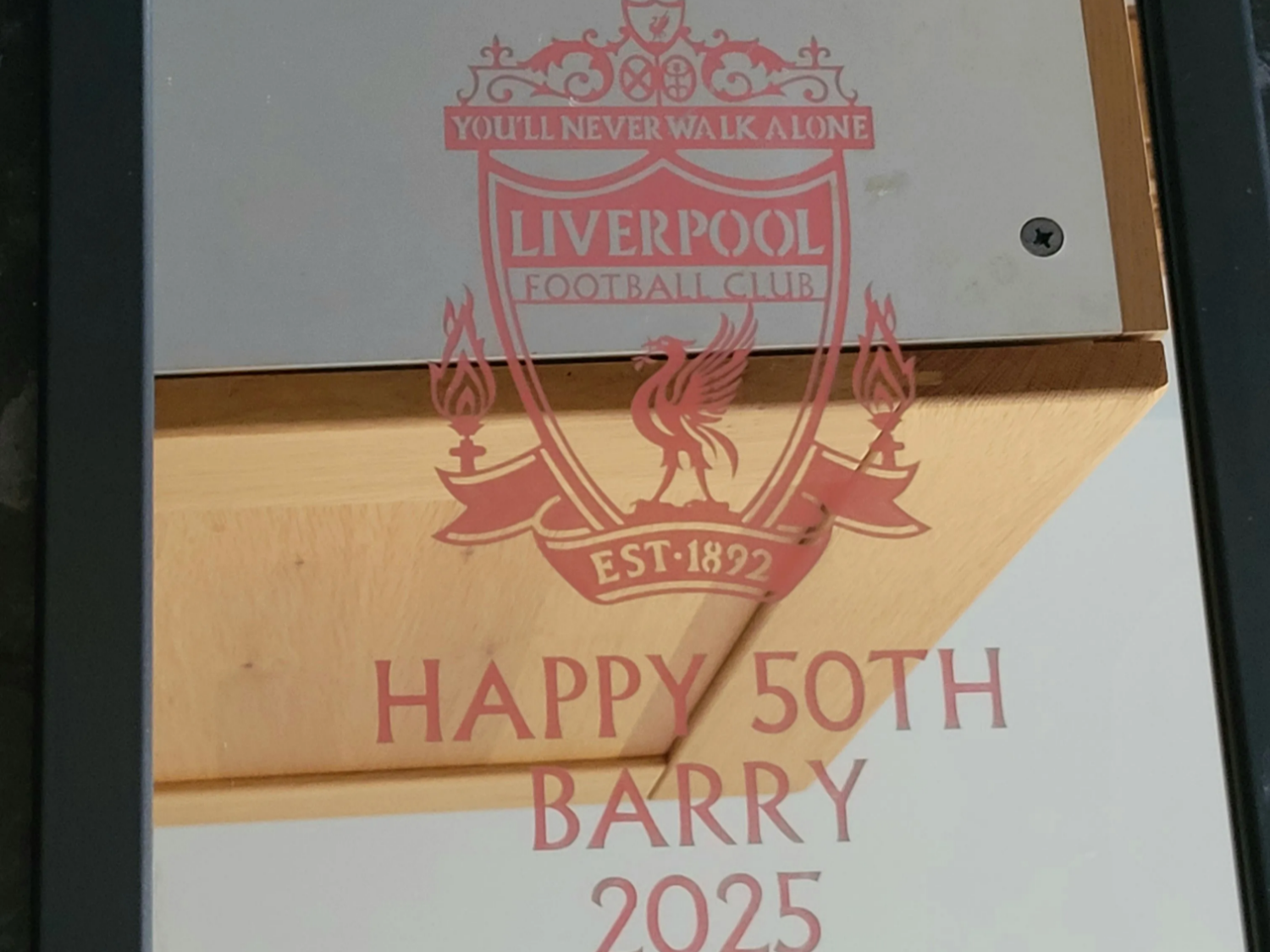Laser cut and engrave | Liverpool FC - Personalised mirror settings ...