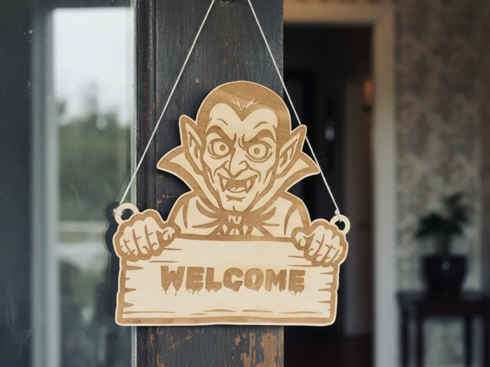 Vampire Welcome Sign Hanging Wall Decor | Free Files - Atomm