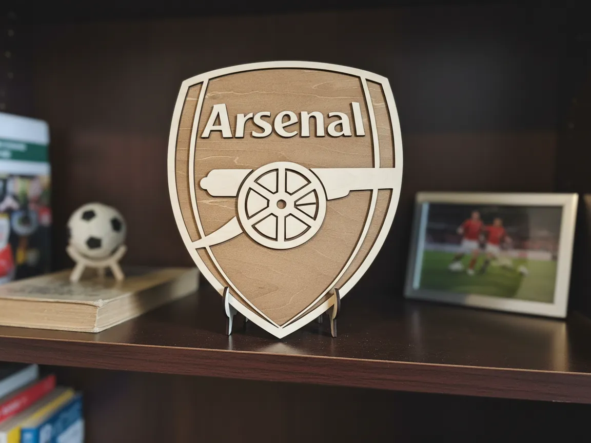 Laser Cut Wooden Arsenal Football Club Shield Display | Free Files - Atomm