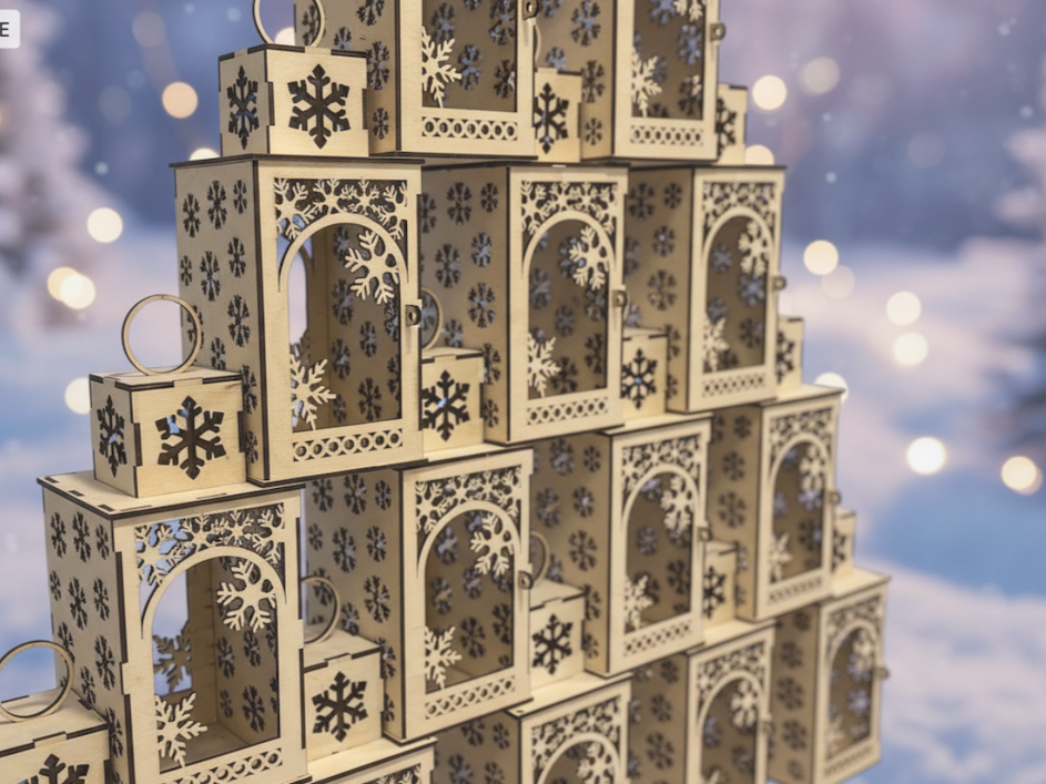 Christmas Lantern – Laser Cut Wooden Holiday Light Box | Free Files - Atomm