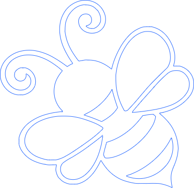 Figura de madera con silueta de abeja para estantería | Free Files - Atomm