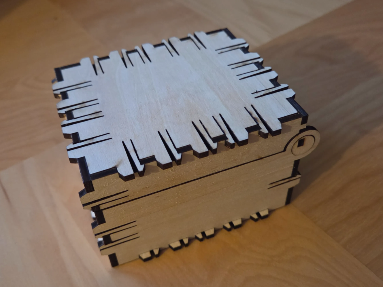 Laser Cut Wooden Puzzle Box with Interlocking Design | Free Files - Atomm