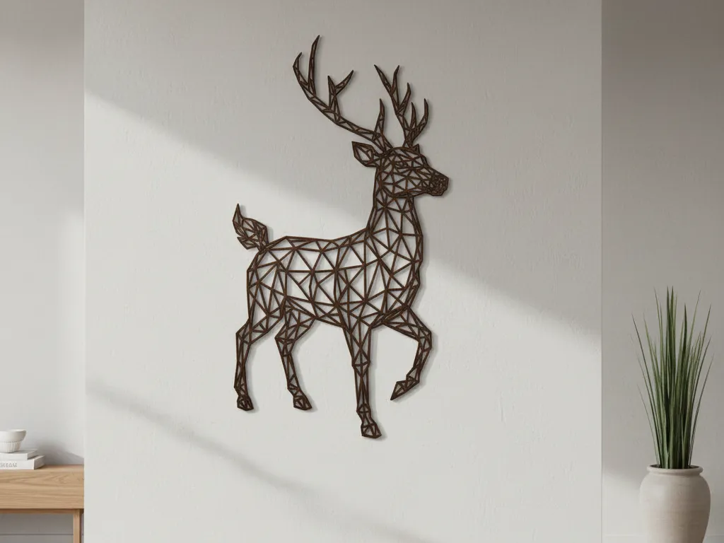 Kirin Wall Art SVG | Laser Cut File | Geometric Low-Poly Mythical ...